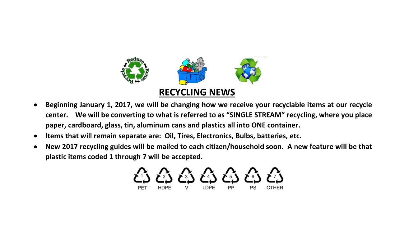 Recycling | Village of Suring, Oconto County, Wisconsin