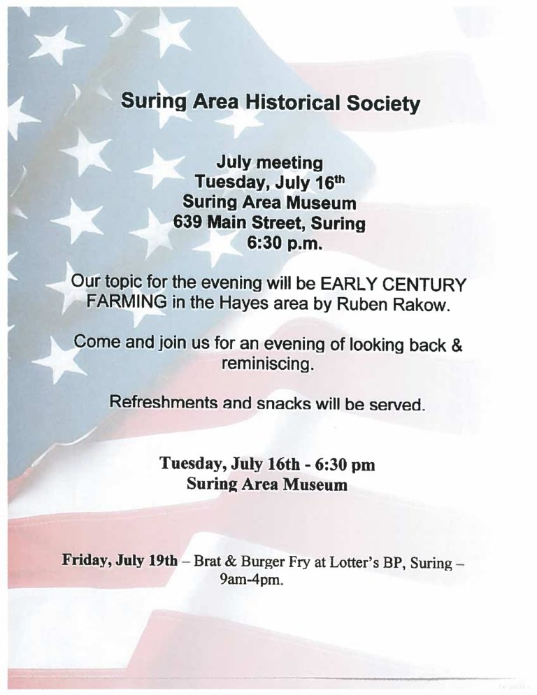 Community Events | Village of Suring, Oconto County, Wisconsin