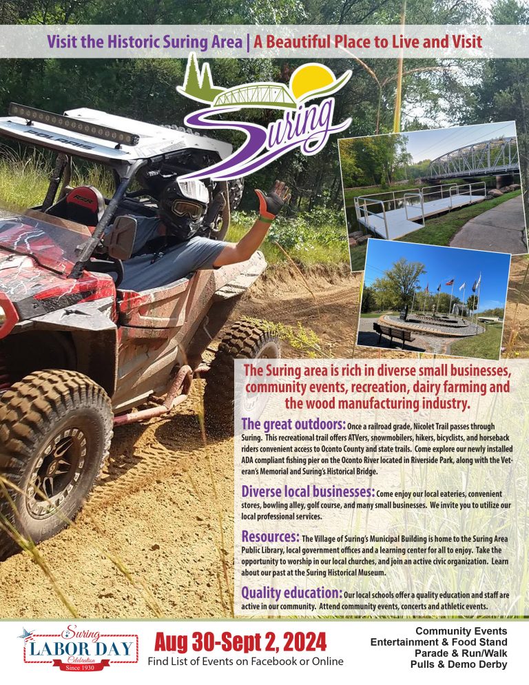 Local Tourism – Village of Suring, Oconto County, Wisconsin
